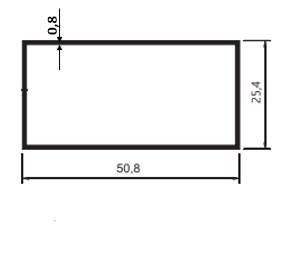25X50 PT MT-TUBO 25X50 PRETO POR METRO LINEAR – HS Distribuidora